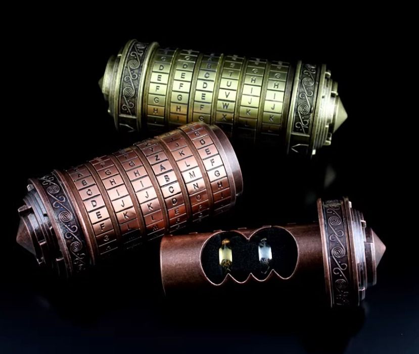 DA VINCI code Alpabet Lock/Birthday Valentine Gift Box Cylinder Lockbox ...