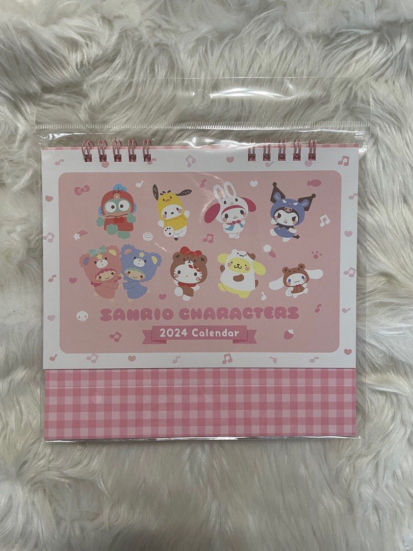 Daiso Sanrio Character Desk Calendar 2024, Hobbies & Toys, Stationary ...