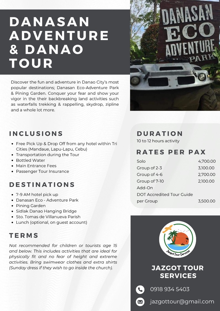 Danasan Adventure & Danao Tour (Cebu Tour Activities), Tickets ...