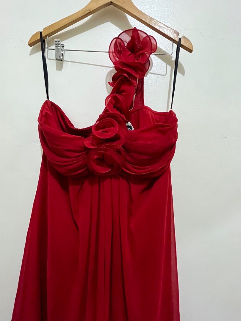 Deb red formal gown cocktail dress XL, Women's Fashion, Dresses & Sets ...