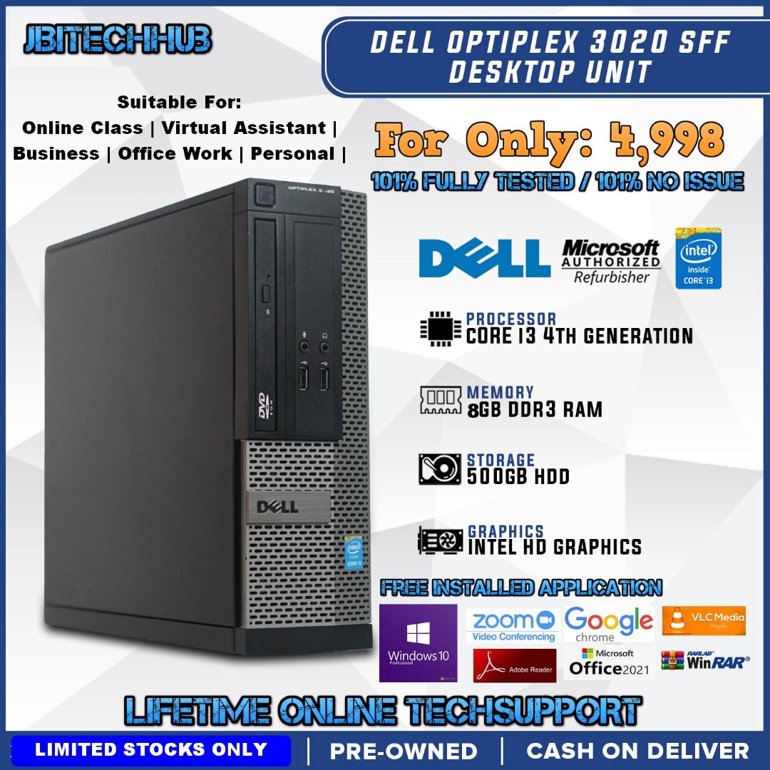 DELL OPTIPLEX 3020 (CPU UNIT) ONLY, Computers & Tech, Desktops on Carousell