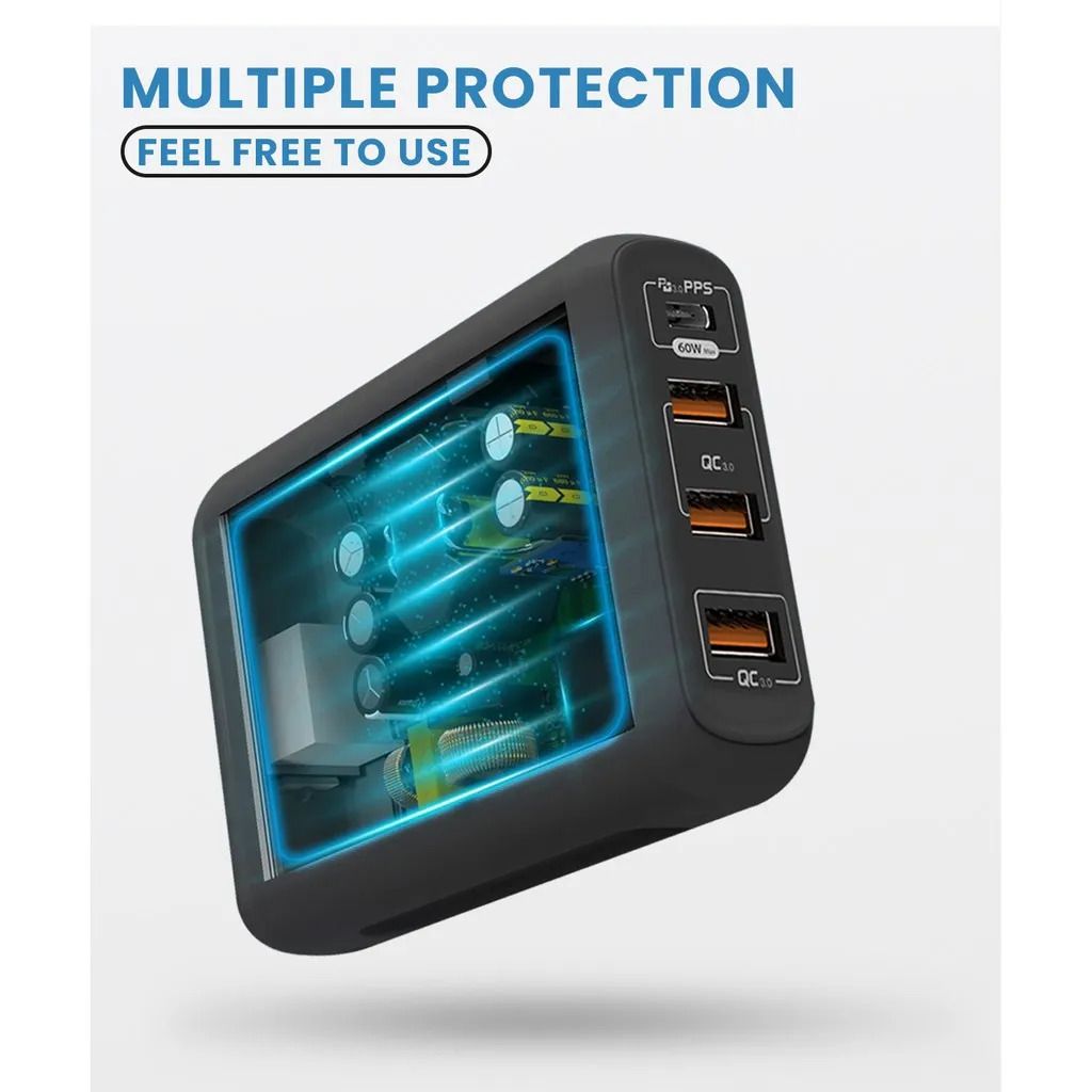 Diginut USB PD AC Adapter 4-Port 66W PD3.0 QC 3.0 (HDD15-4), Mobile Phones & Gadgets, Mobile ...