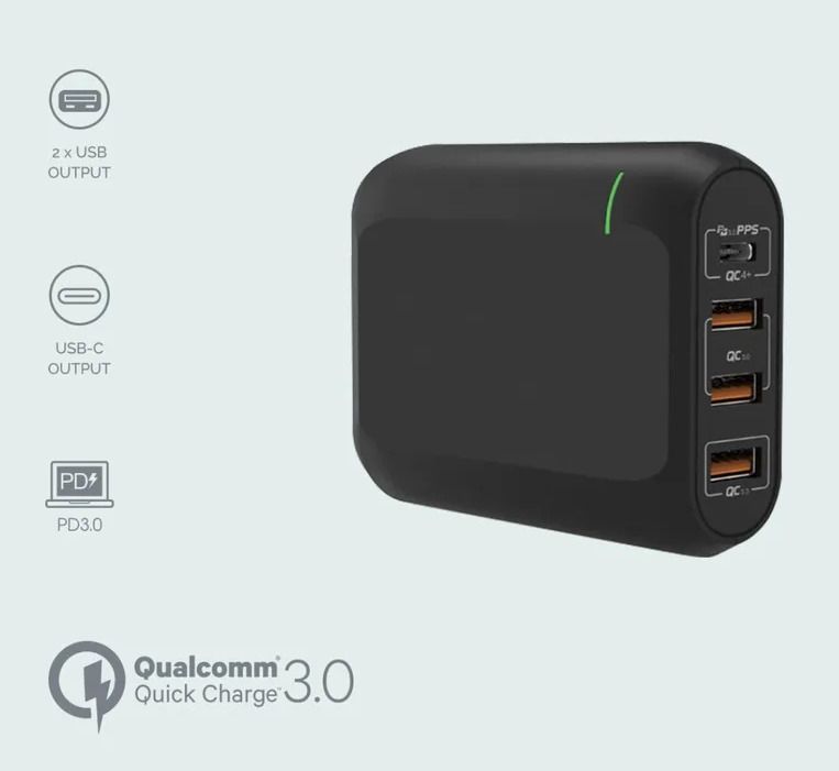 Diginut USB PD AC Adapter 4-Port 66W PD3.0 QC 3.0 (HDD15-4), Mobile Phones & Gadgets, Mobile ...