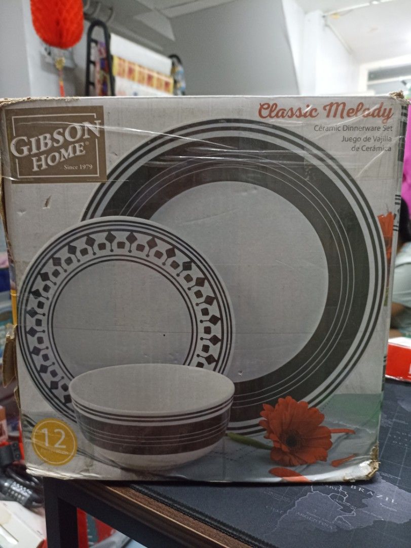 Dinnerware set Gibson dinner plate set ceramic set by 4, Furniture ...