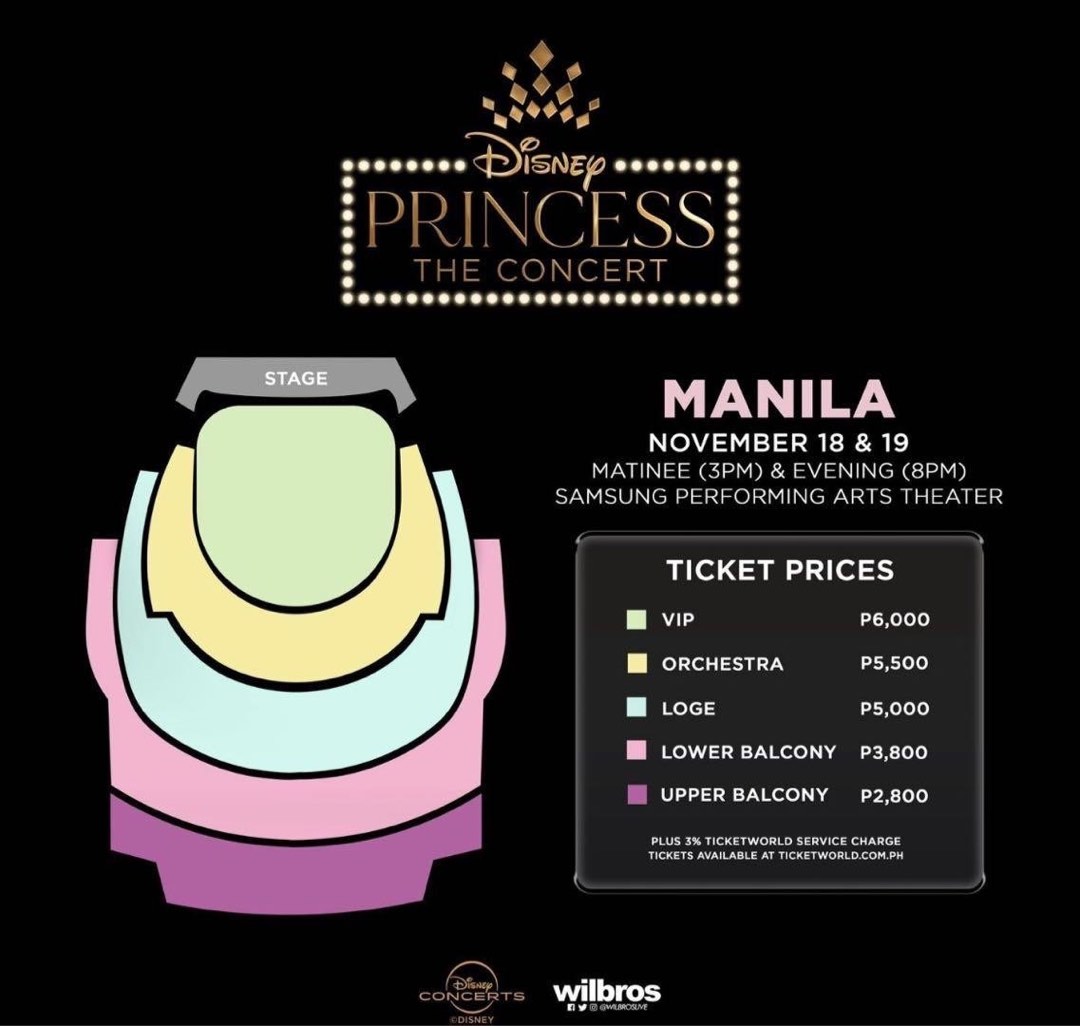 Disney Princess The Concert tickets, Tickets & Vouchers, Event Tickets ...