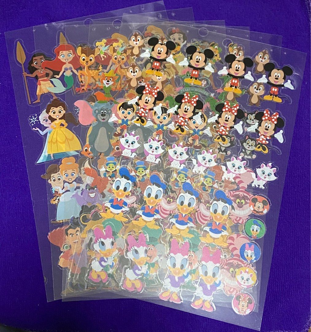 Disney Clear Sticker Sheets, Hobbies & Toys, Stationery & Craft, Other ...