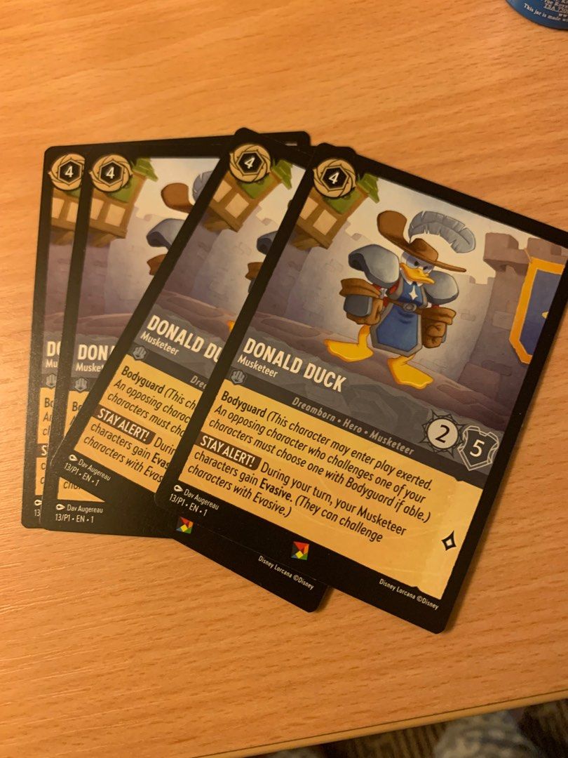 Donald Musketeer Lorcana Promo Spiele Essen, Hobbies & Toys, Toys ...