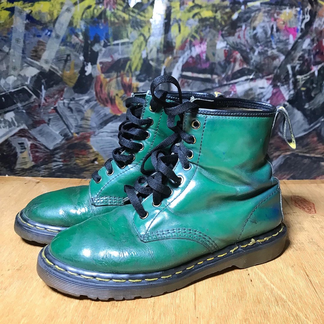 Dr Martens Dr Martens Docmart Docmarts1460 8 Hole Boots Green Smooth ...