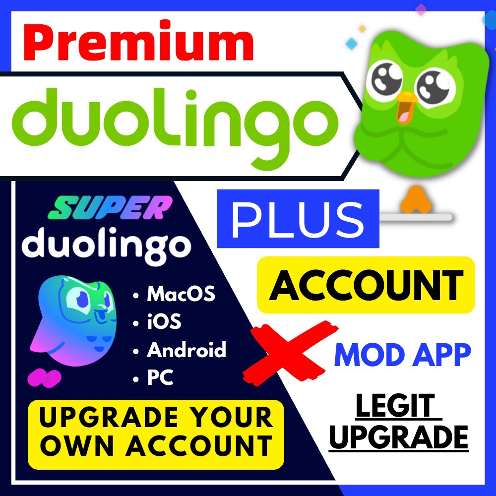 [Genuine] SUPER Duolingo Plus Premium Account Lifetime Full Languages ...