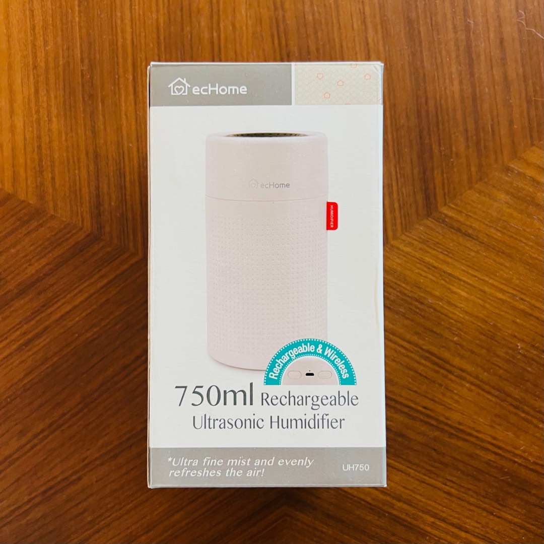 ecHome 750 ml Rechargeable Ultrasonic Humidifier, 家庭電器, 其他家庭電器 - Carousell