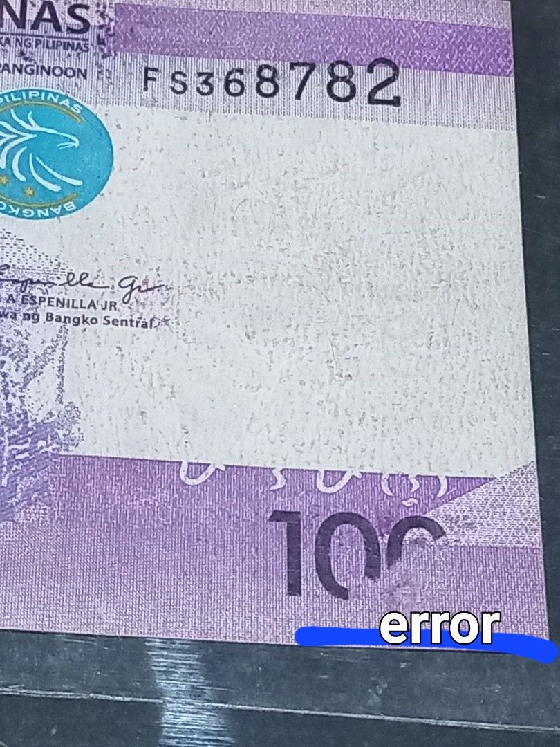 Error banknote with fold, Hobbies & Toys, Memorabilia & Collectibles ...
