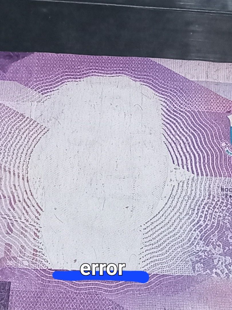Error banknote with fold, Hobbies & Toys, Memorabilia & Collectibles ...