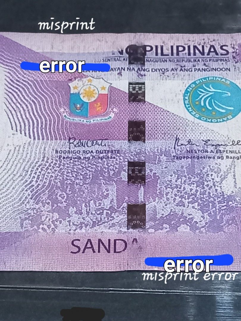 Error banknote with fold, Hobbies & Toys, Memorabilia & Collectibles ...