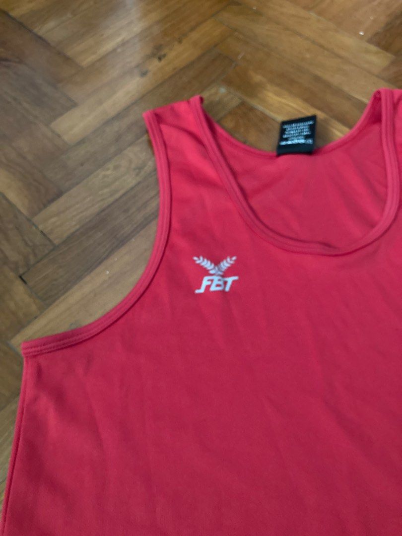 FBT Red Singlet, Men's Fashion, Activewear on Carousell