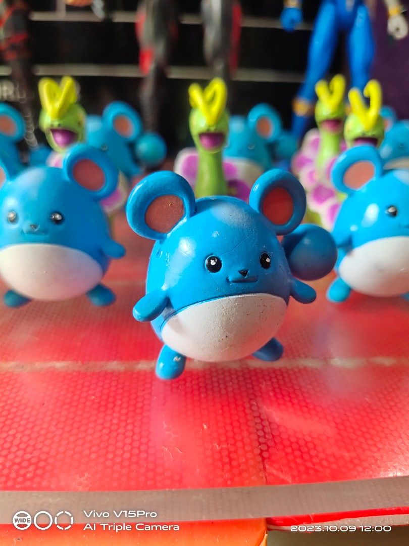 figure pokemon marill meganium TOMY, Toys & Collectibles, Mainan di ...