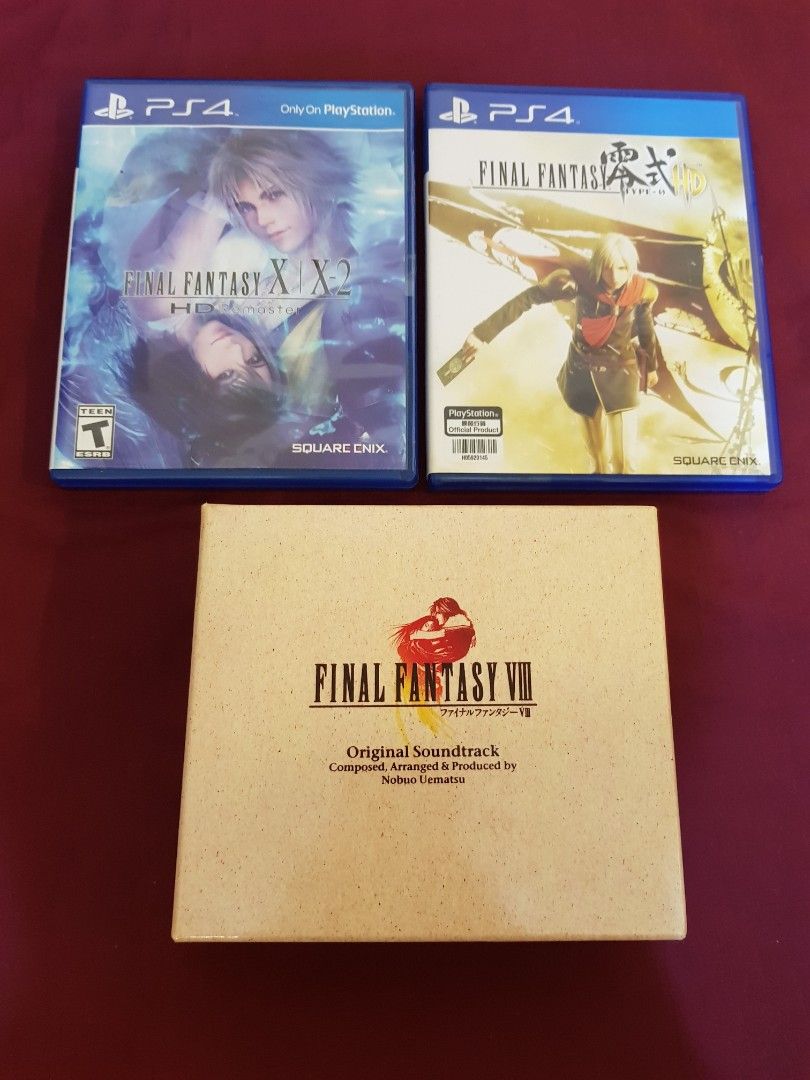 Final Fantasy VIII OST 4 CD Soundtrack Boxset & PS4 Final Fantasy X, X-2, Type 0 (Selling As A ...