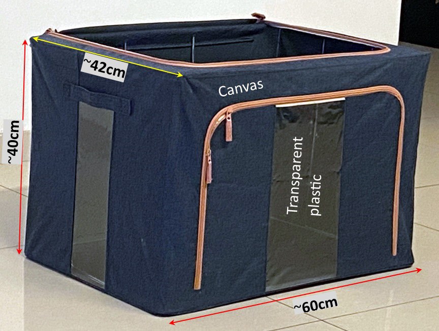 Foldable storage (canvas + plastic), Furniture & Home Living, Home ...