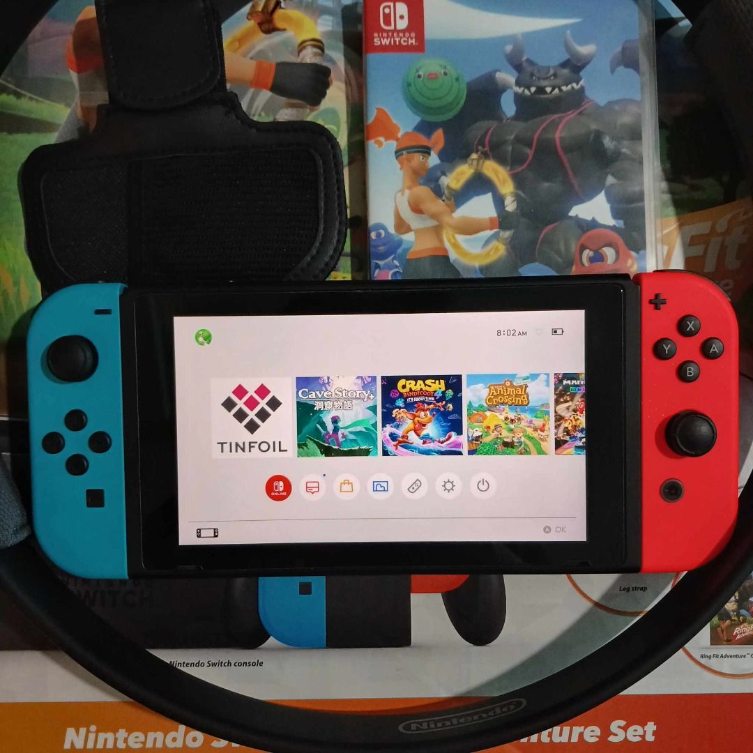 For Sale Nintendo Switch V2 (Jailbreak) Ring Fit Adventure Bundle Unit ...