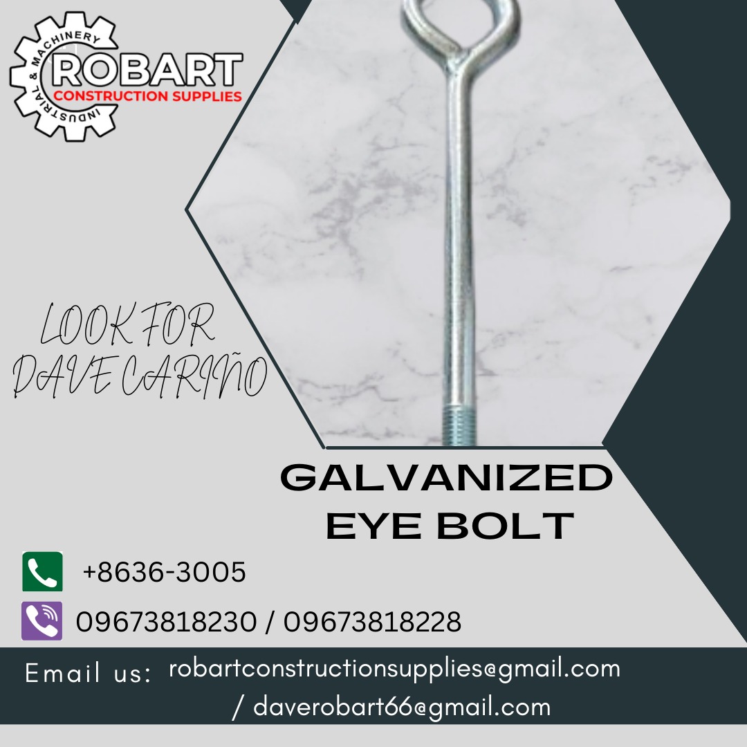 GALVANIZED EYE BOLT, Commercial & Industrial, Construction Tools ...