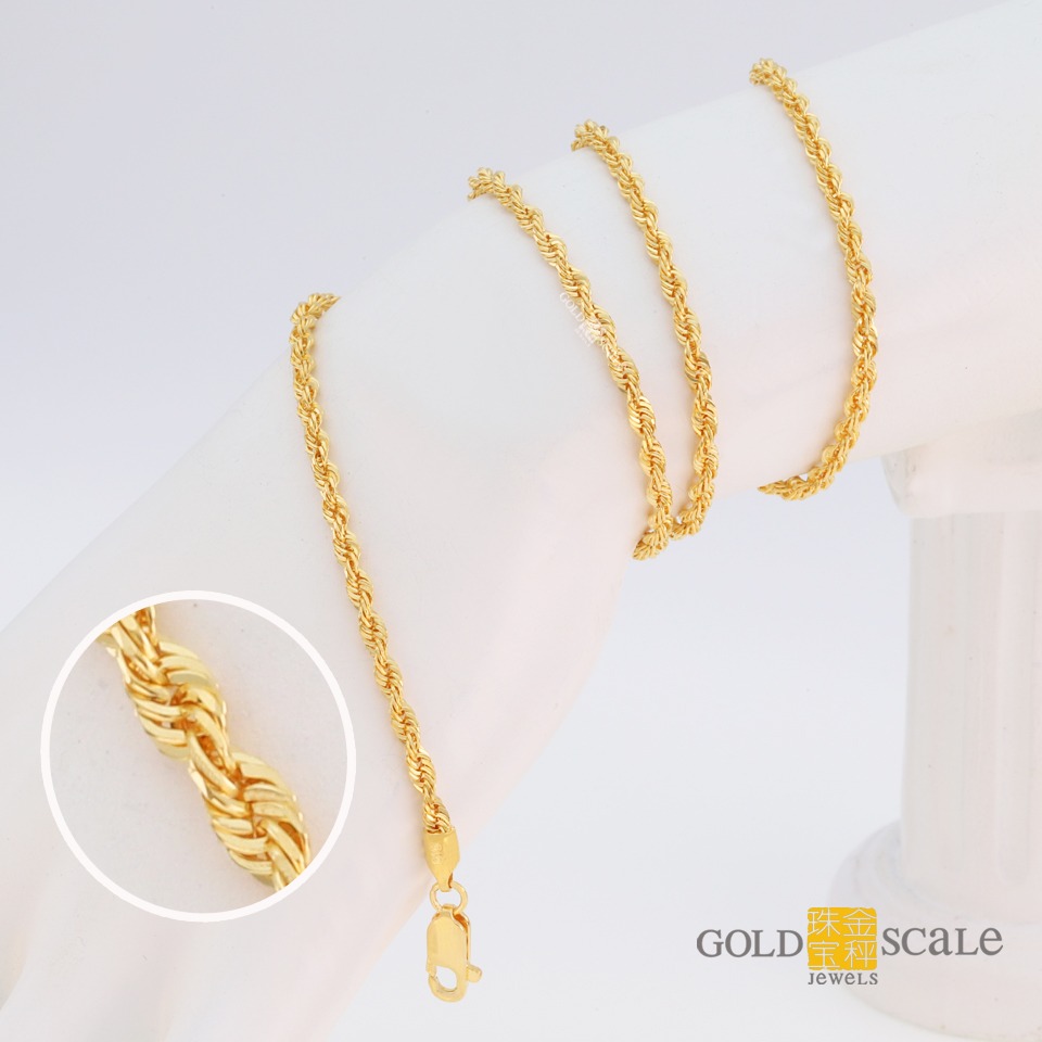 *Gold Scale Jewels 916 Gold Chain(14)*, Women's Fashion, Jewelry ...