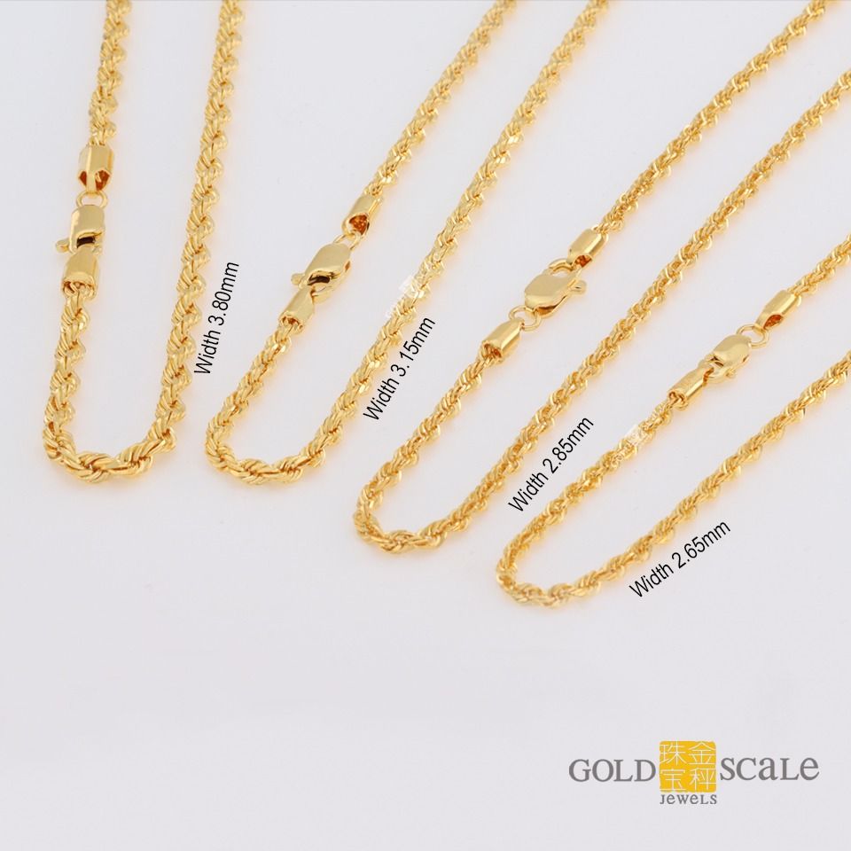 *Gold Scale Jewels 916 Gold Chain(14)*, Women's Fashion, Jewelry ...