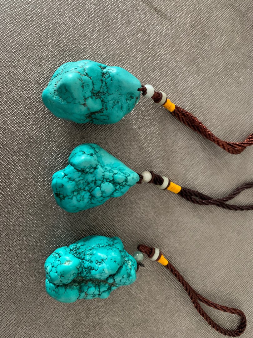 Green Tibetan turquoise precious stone 西藏绿松石, Everything Else on Carousell