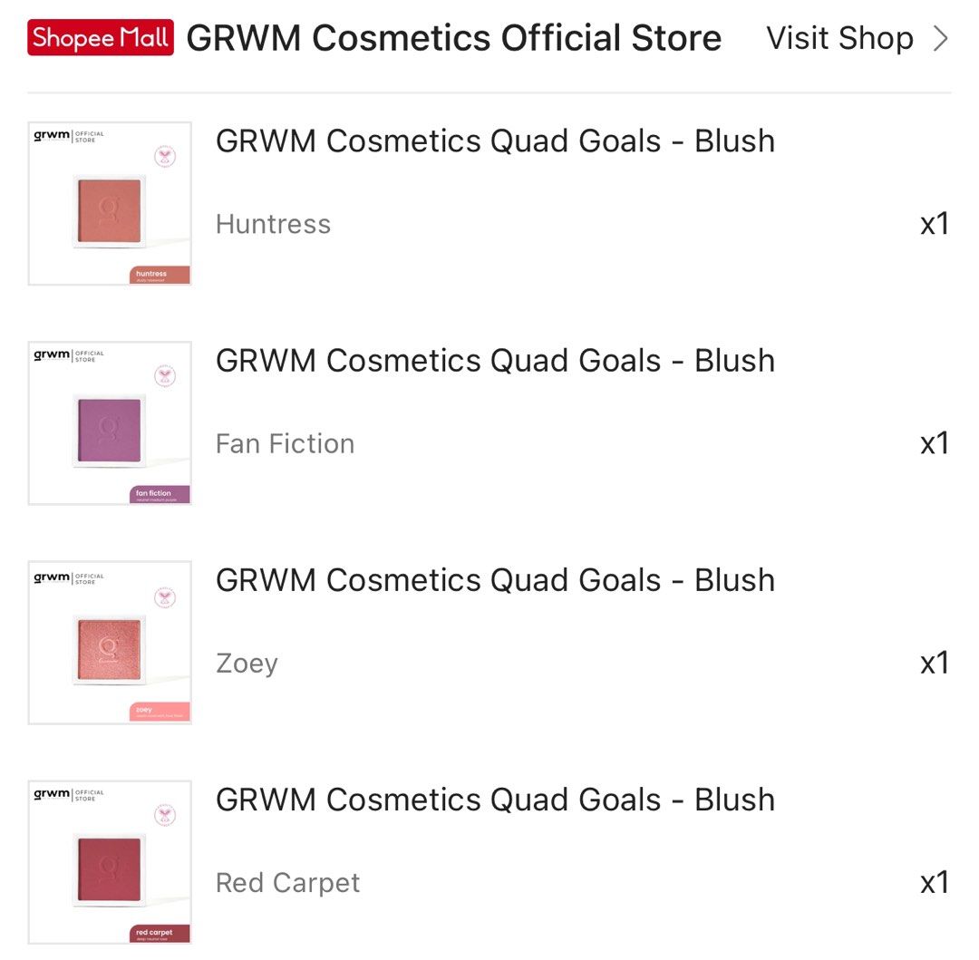 GRWM Quad Goals Blush, Beauty & Personal Care, Face, Makeup on Carousell