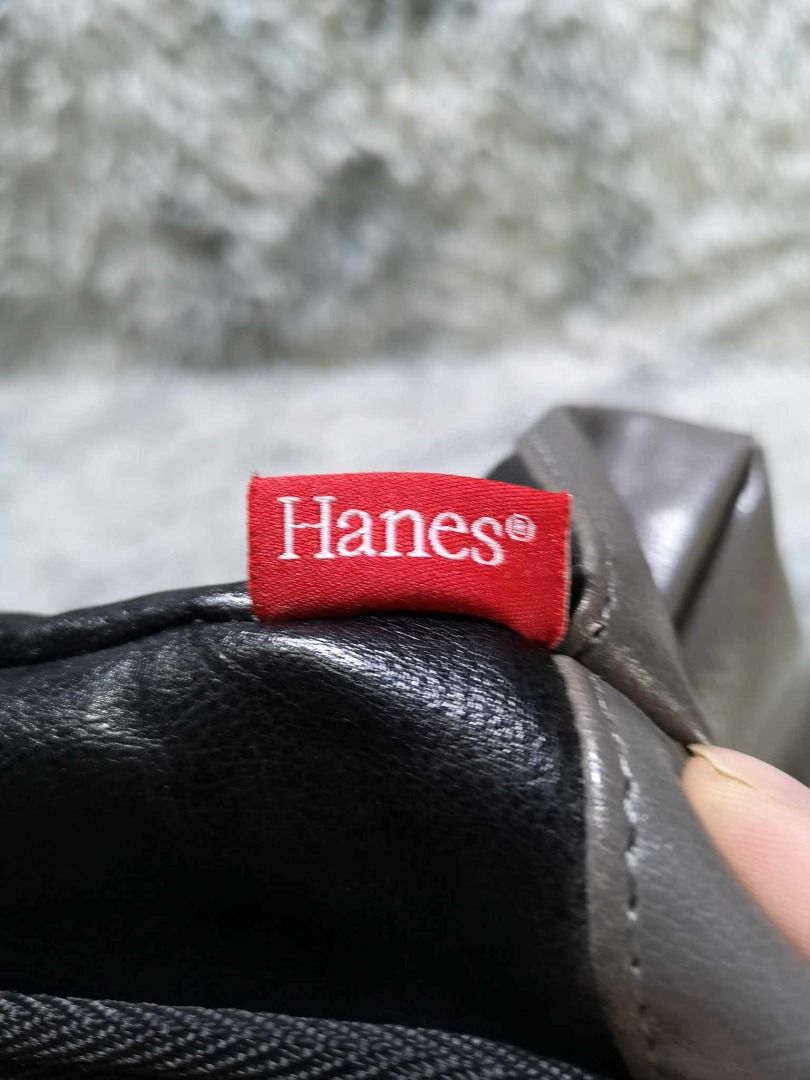 Hanes Black Leather Zipper Crossbody Bag, Men's Fashion, Bags, Sling ...