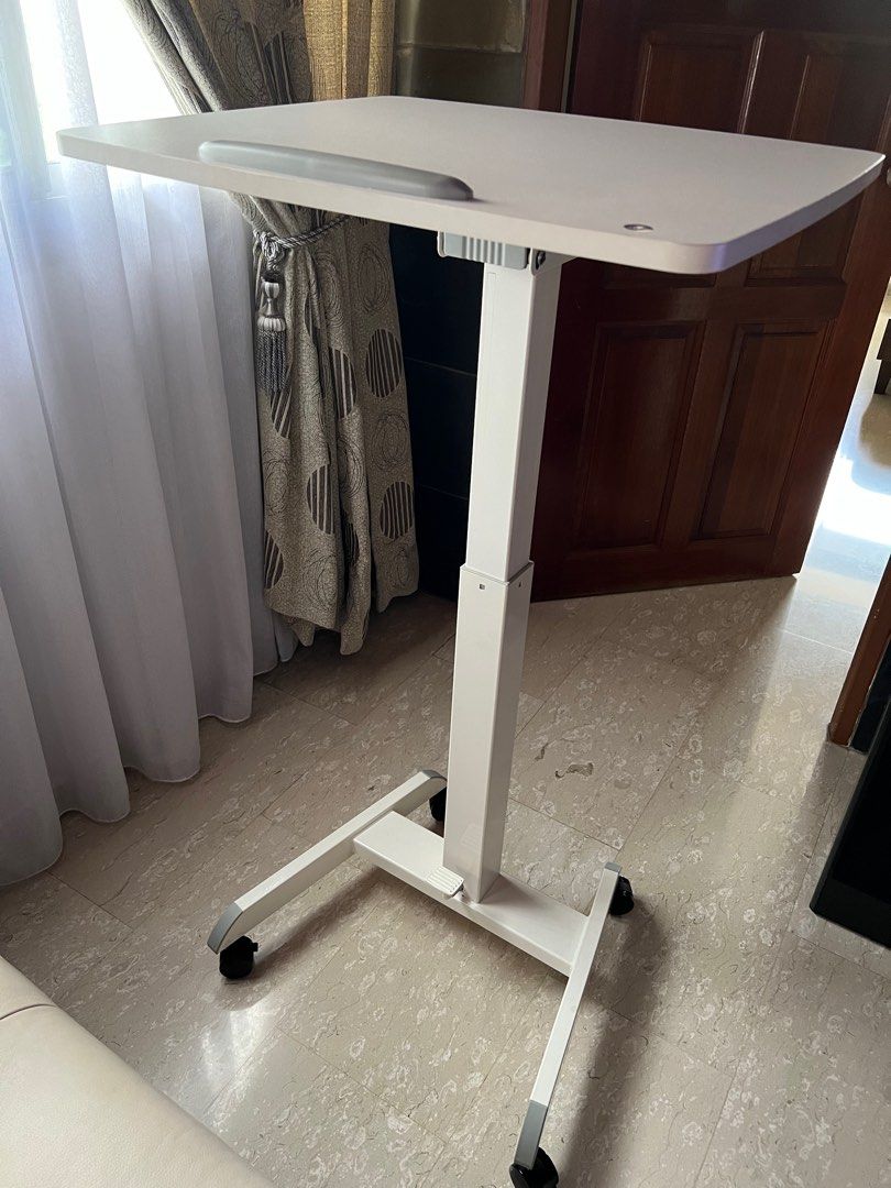 Height Adjustable Mobile Table, Furniture & Home Living, Furniture ...