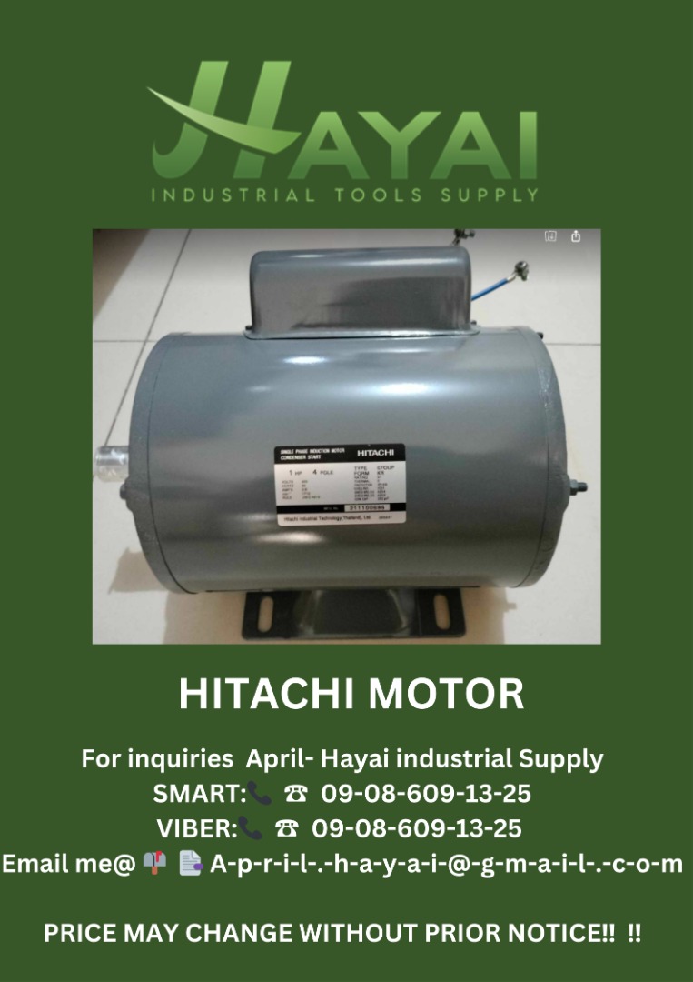 Hitachi motor, Commercial & Industrial, Construction Tools & Equipment ...