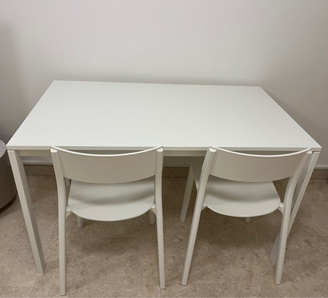 IKEA table and chair, Furniture & Home Living, Furniture, Tables & Sets ...