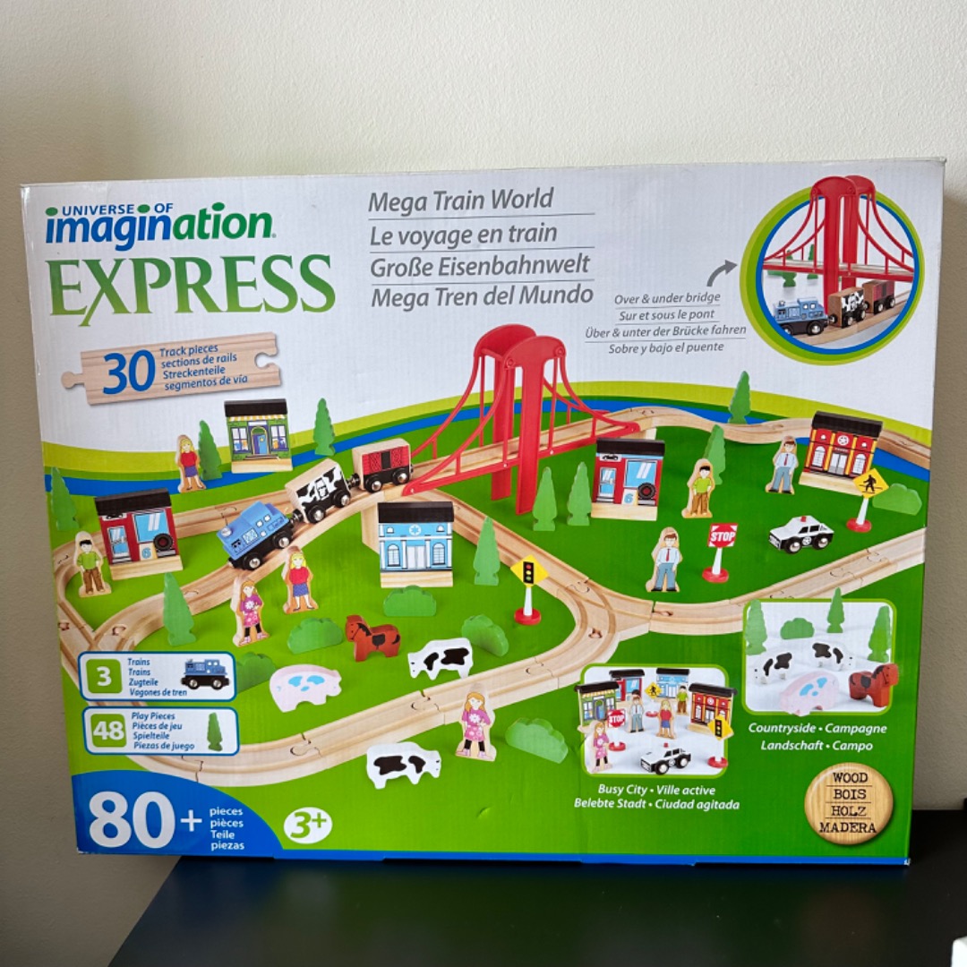 Imagination Express Wooden Mega Train World Set, Hobbies & Toys, Toys ...