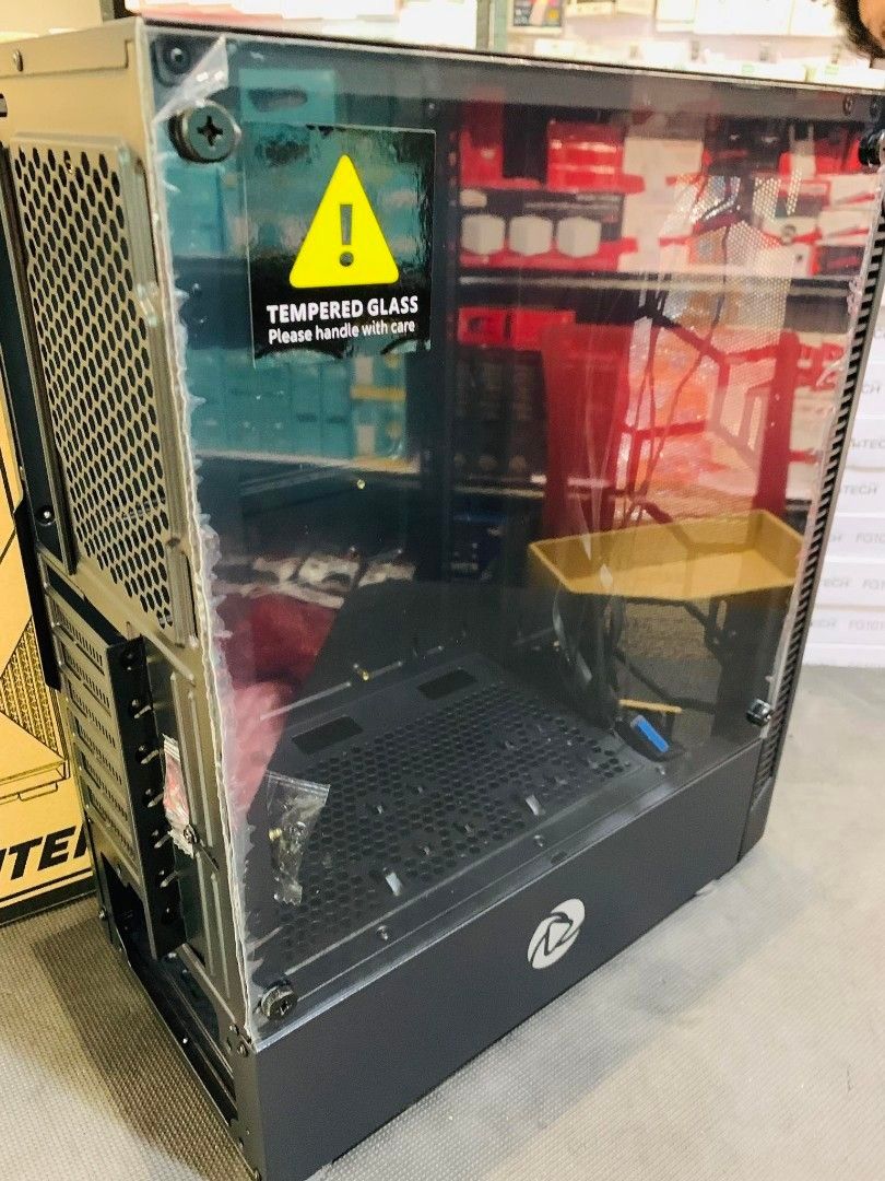 Inplay Meteor 03 ATX MicroATX Mini ITX Tempered Glass PC Case Black ...