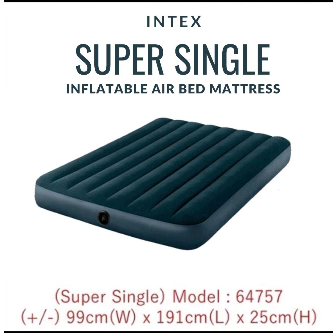 Intex Inflatable Air Bed Mattress| Super Single, Furniture & Home Living, Furniture, Bed Frames ...