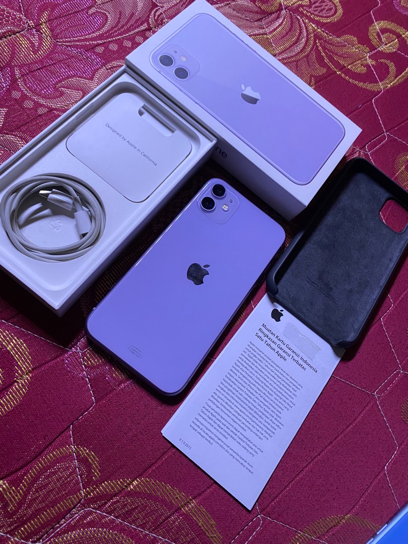 Iphone 11 128gb purple resmi ibox lengkap ori mulus seperti baru ...