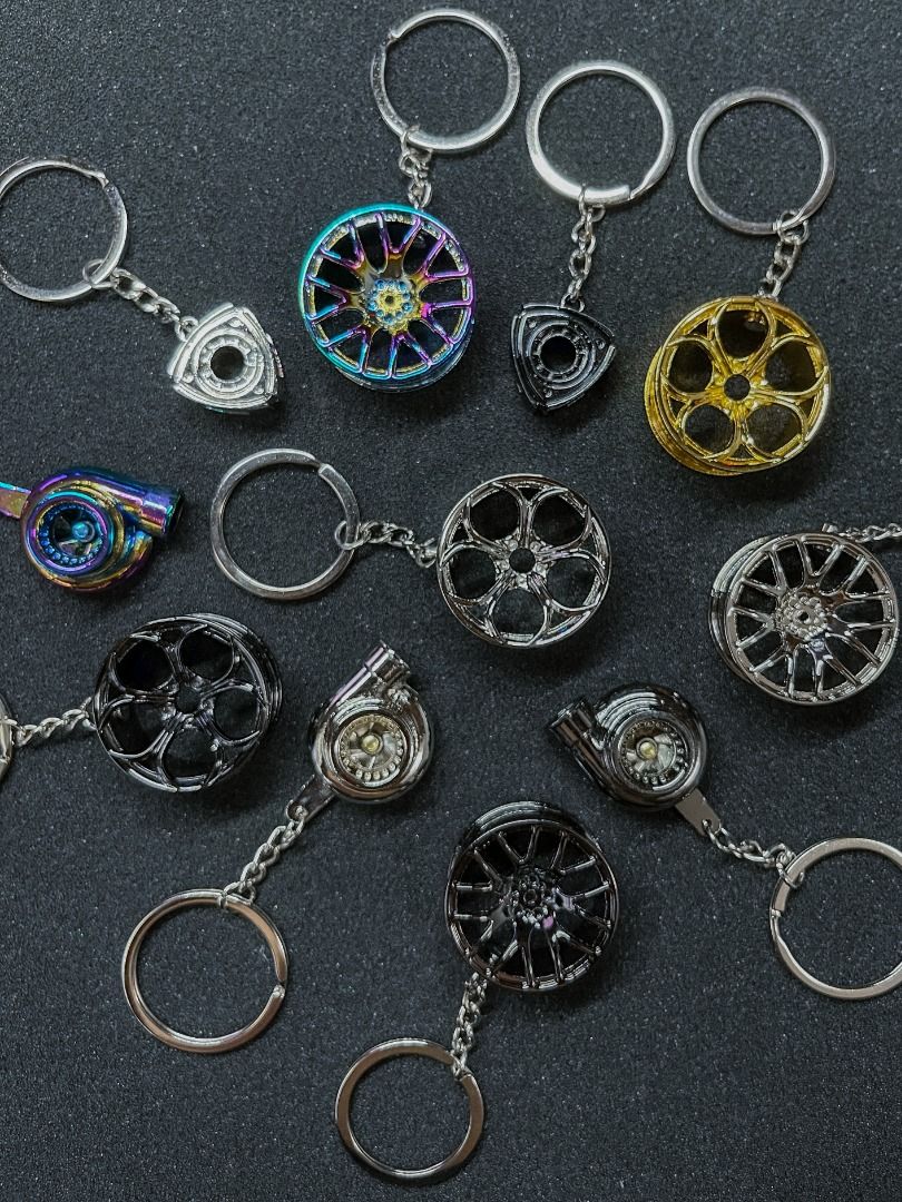 [JDM] Rainbow Wheel Rim Keychain [A], Car Accessories, Accessories on ...