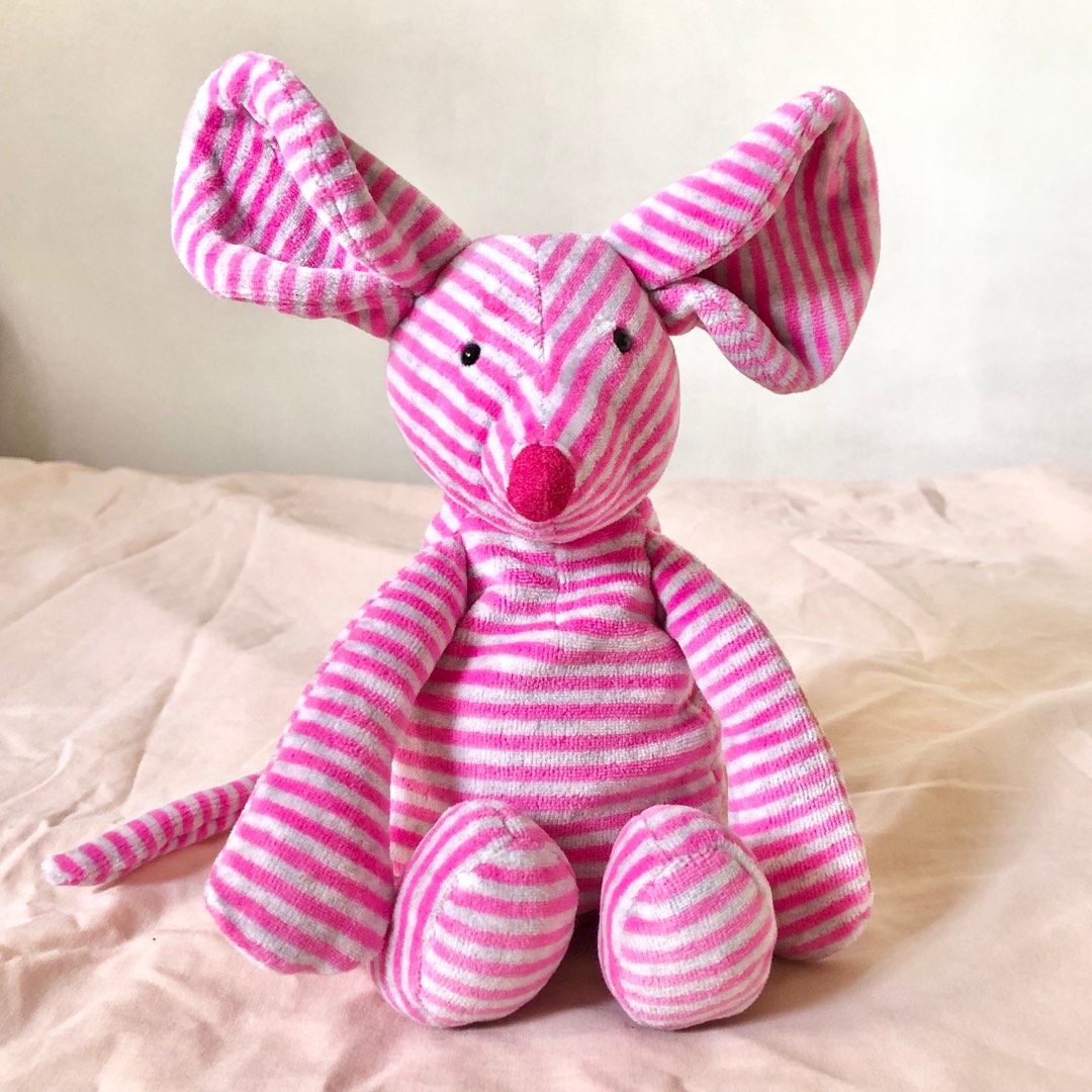Jellycat bon bon mouse pink & gray, Hobbies & Toys, Toys & Games on ...