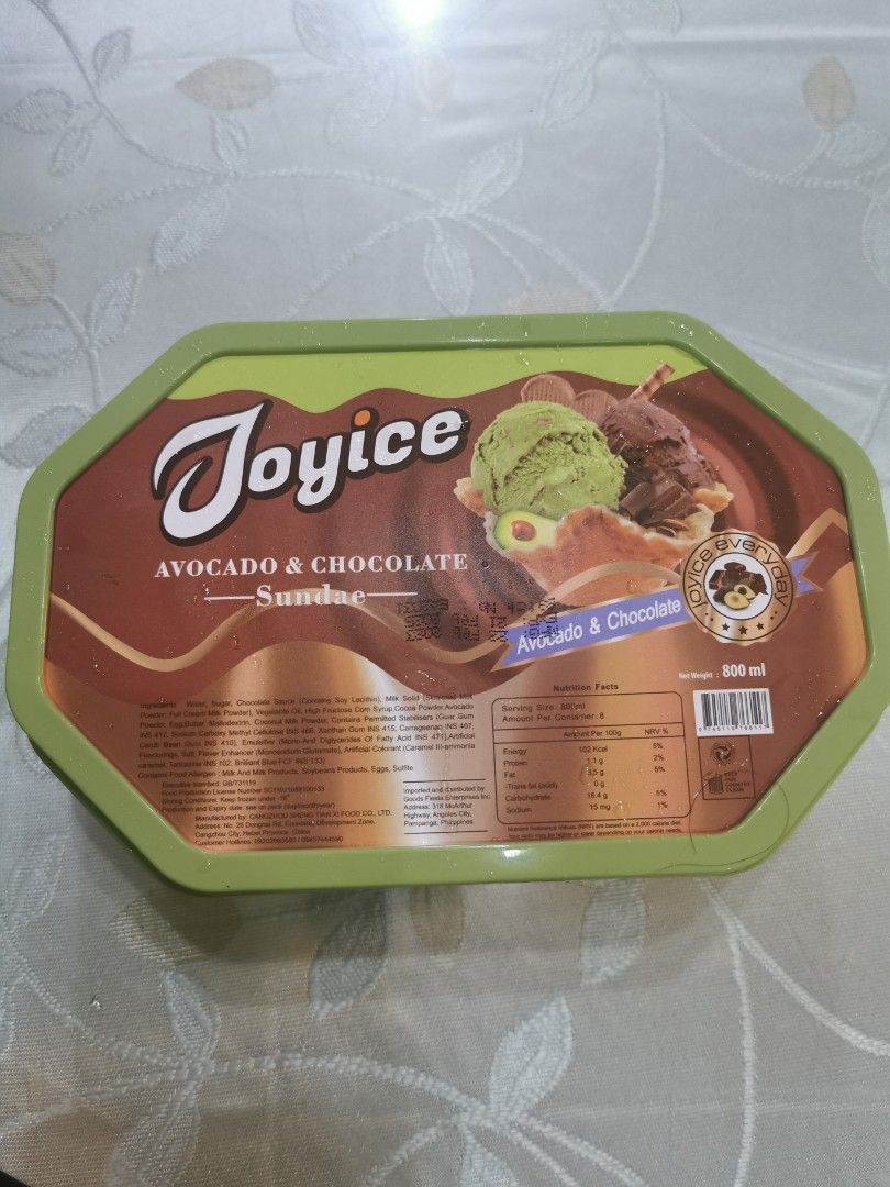 Joyice Alpukat Chocolate, Food & Drinks, Chilled & Frozen Food on Carousell