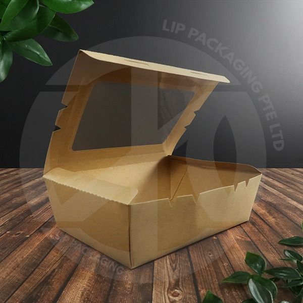 Kraft Paper Window Box 2100W / Brown Paper Lunch Box / Takeaway Box ...