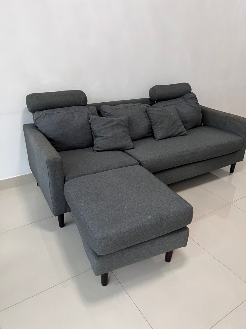 L shaped Sofa with broken leg, Furniture & Home Living, Furniture ...