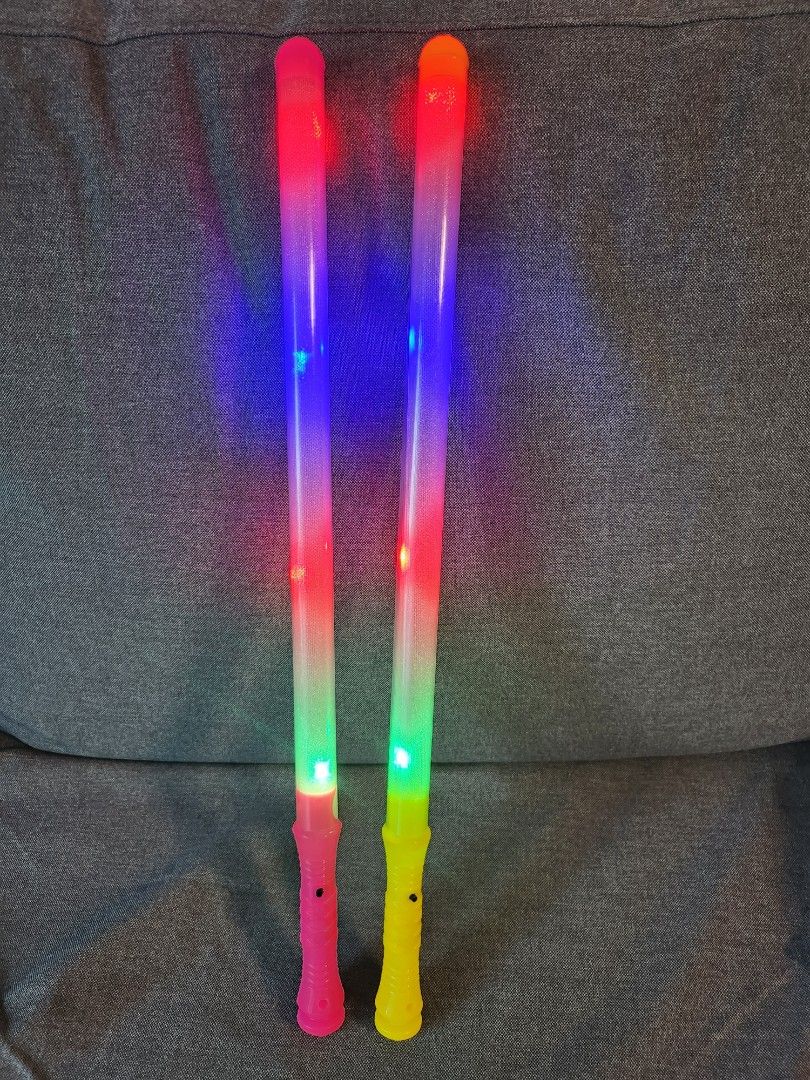 Multi color light up blinking rave sticks, Hobbies & Toys, Stationery ...