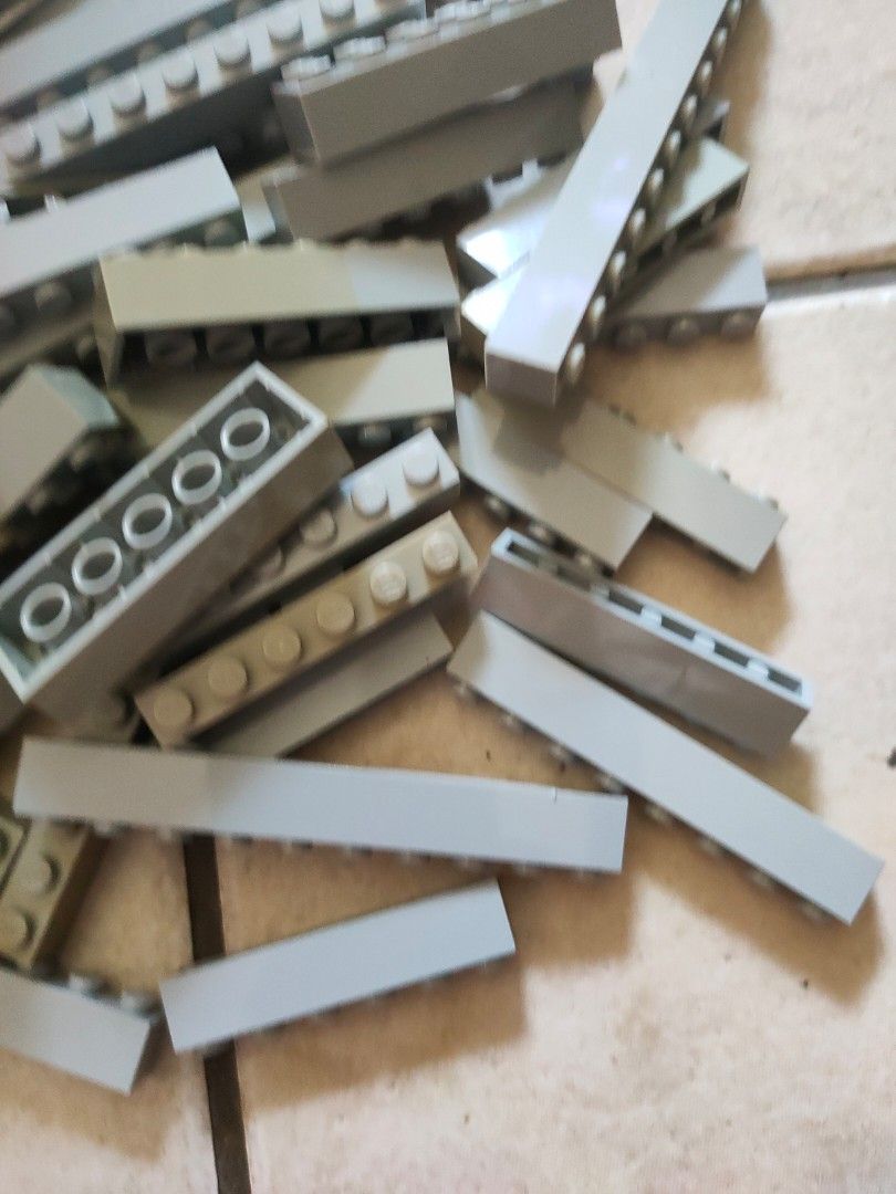 Lego light gray bricks. Different sizes, Hobbies & Toys, Toys & Games ...