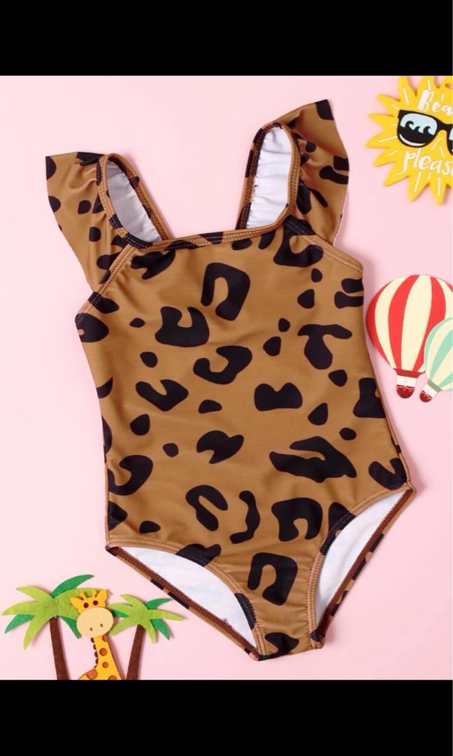 Leopard one piece, Babies & Kids, Babies & Kids Fashion on Carousell