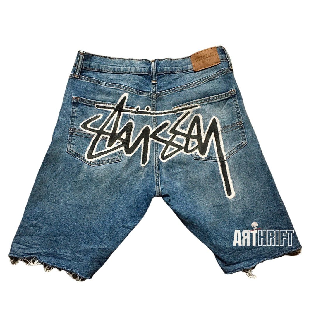 Levis DENIZEN x STUSSY (Customized) Jorts 🎱, Men's Fashion, Bottoms ...
