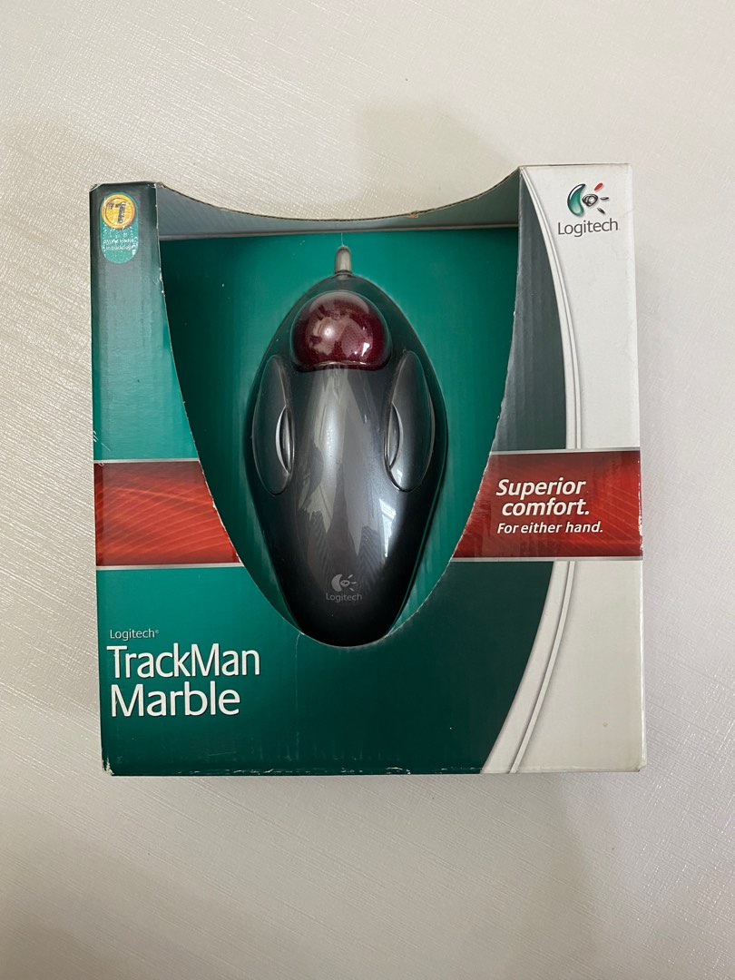 Logitech TrackMan Marble mouse, 電腦＆科技, 電腦周邊及配件, 電腦滑鼠及相關產品 - Carousell