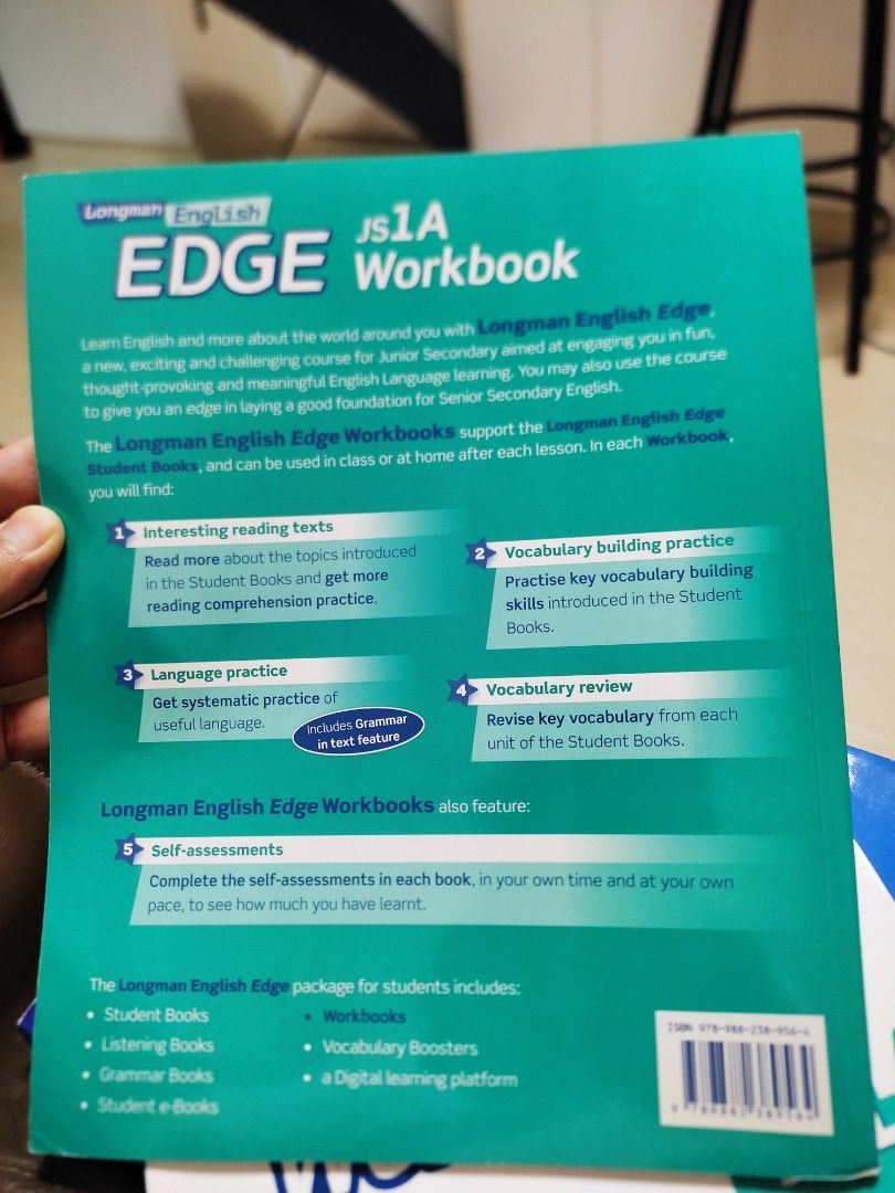 Longman English Edge Workbook JS1A, 興趣及遊戲, 書本 & 文具, 教科書 - Carousell