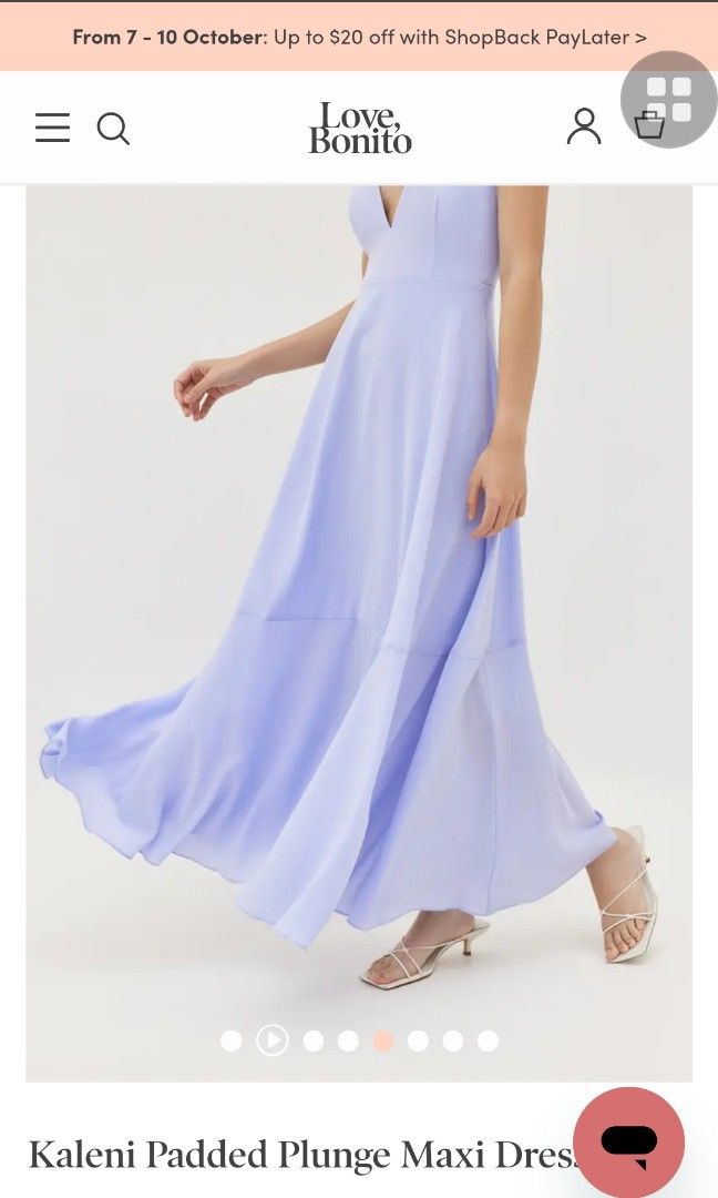 Love Bonito Kaleni Padded Plunge Maxi Dress, Women's Fashion, Dresses ...