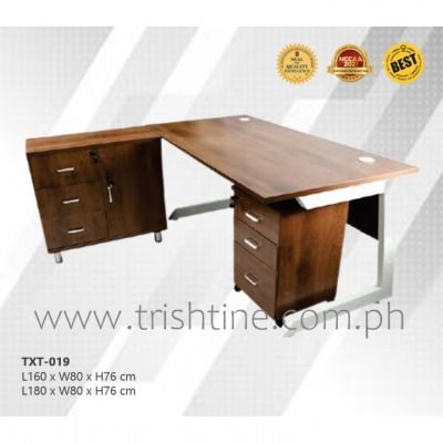 L-type Executive Table in Steel Legs, Furniture & Home Living ...