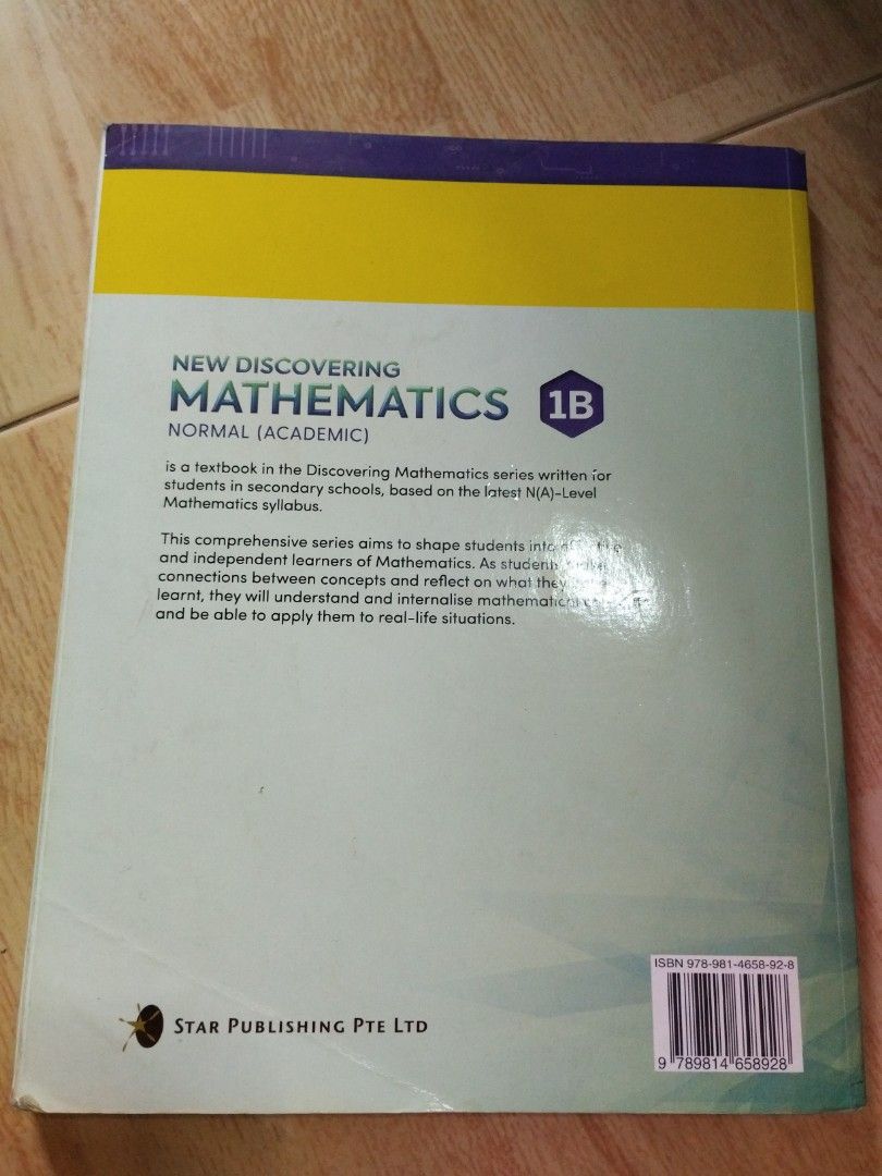 Mathematics Textbook 1B (Sec 1), Hobbies & Toys, Books & Magazines ...