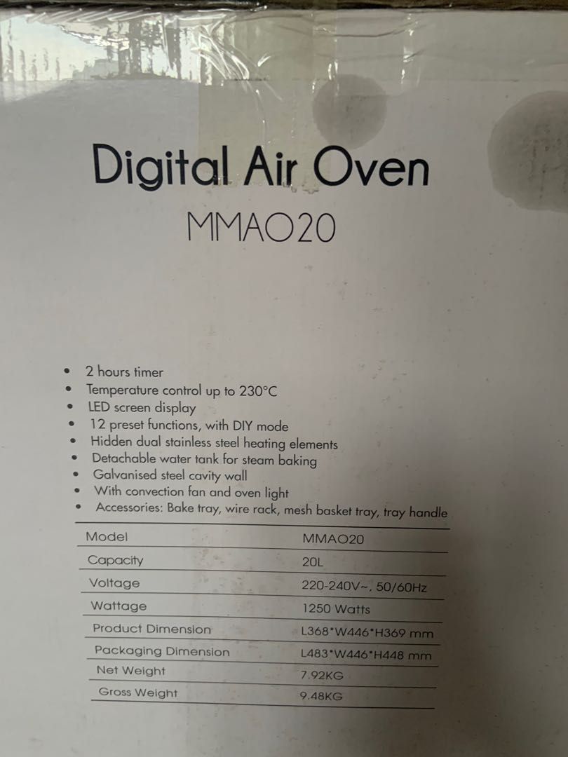 Mayer disney air oven MMAO20, TV & Home Appliances, Kitchen Appliances ...